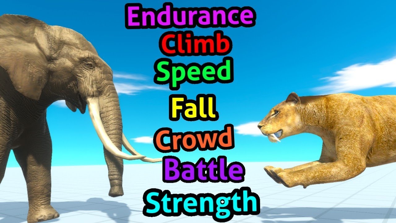 Battle ability Elephant vs Smilodon Animal Revolt Battle Simulator ...