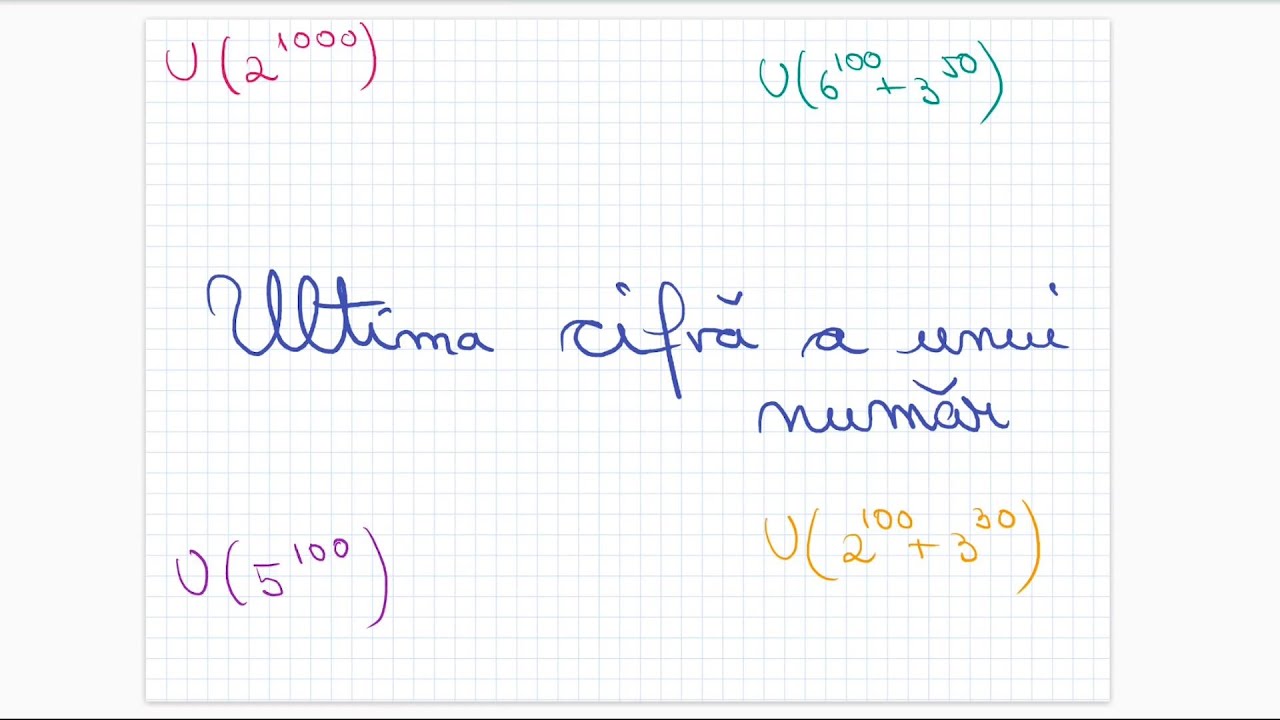 Ultima cifra a unui numar - YouTube