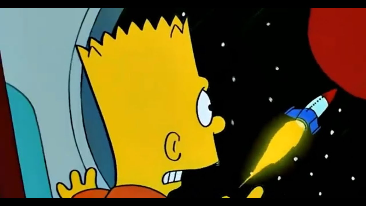 The Simpsons Homer And Bart Gets On The Wrong Rocket Ship - YouTube