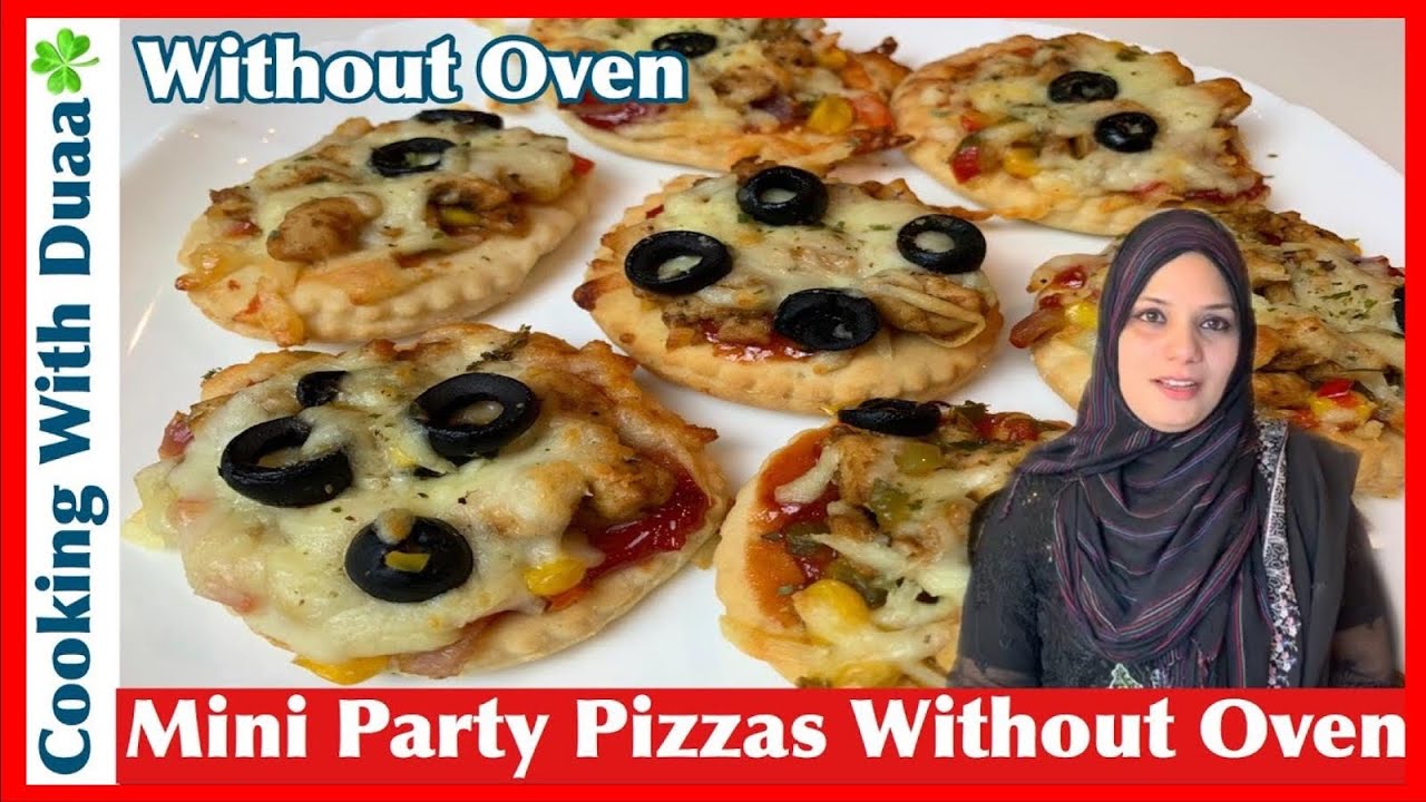 Mini Party Pizzas Without Oven Recipe l How To Make Mini Party Pizzas l ...