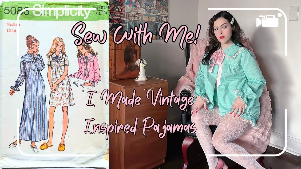 DIY Vintage Loungewear | Retro Fashion | Sew With Me! - YouTube