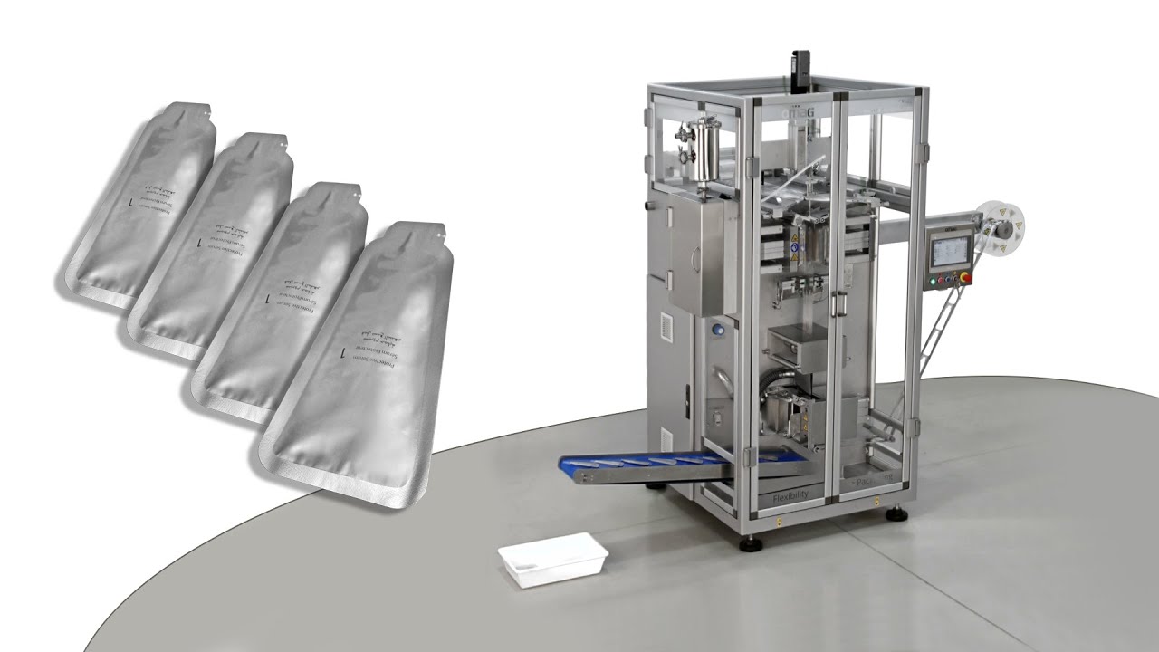 Omag CP/1 - Vertical packaging machine with sealing plates - YouTube