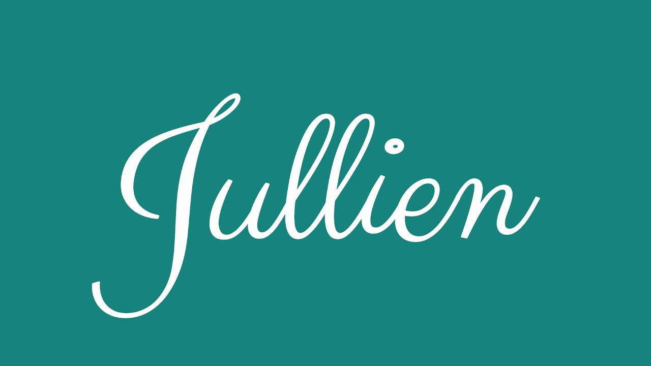 Learn how to Sign the Name Jullien Stylishly in Cursive Writing - YouTube