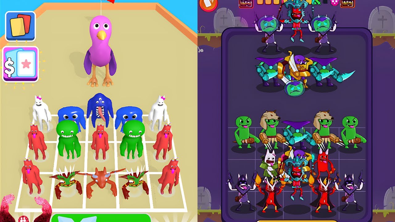 Merge Garten Monsters Run Vs Merge Garten Of Ban Monsters Max Level Gameplay - YouTube