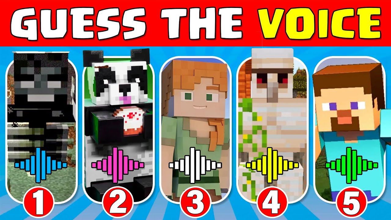 🎵Guess the voice of Minecraft characters🎵 Part 2 - YouTube
