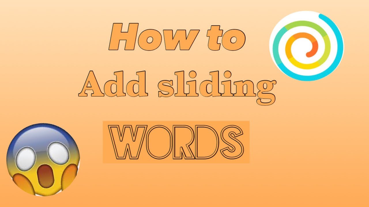 HOW TO ADD SLIDING WORDS ON FUNIMATE! - YouTube