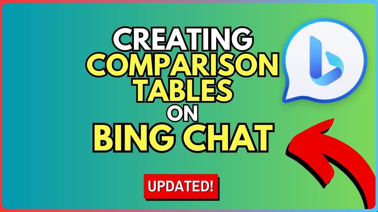 How to Create Comparison Tables on Bing Chat - YouTube