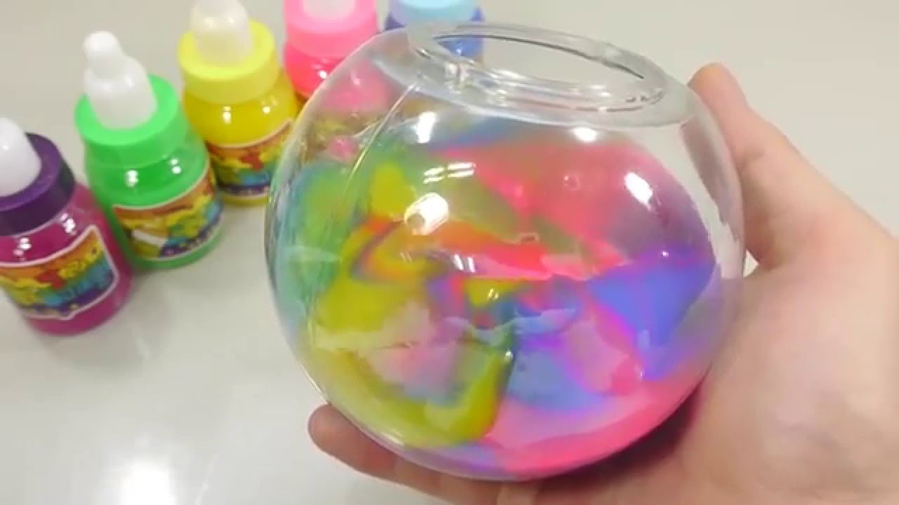 How To Make 'Rainbow Slime' Polymer Balls Clay Slime Toys - YouTube