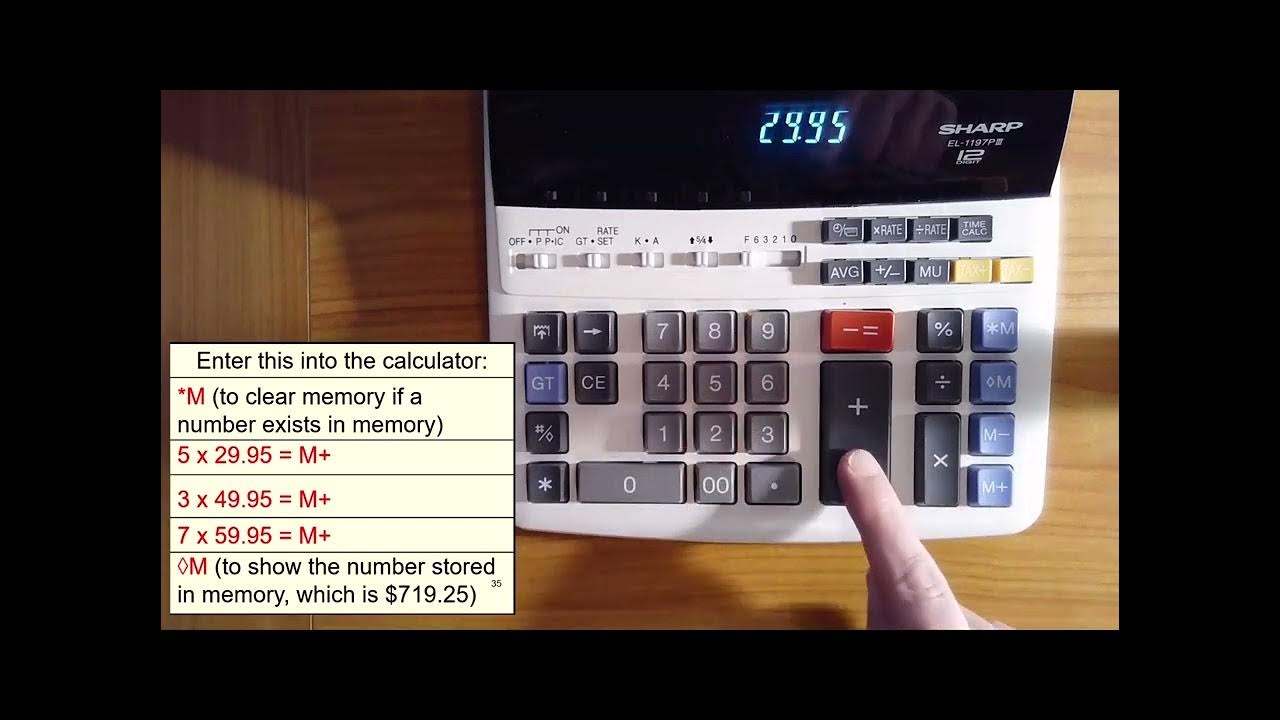 How to Use the Memory Functions on a Desktop Calculator (updated) - YouTube