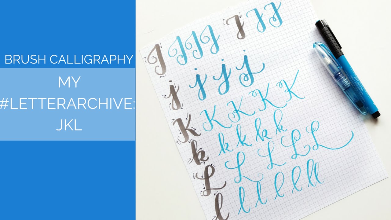 My Brush Calligraphy #LetterArchive: How I Write JKL - YouTube
