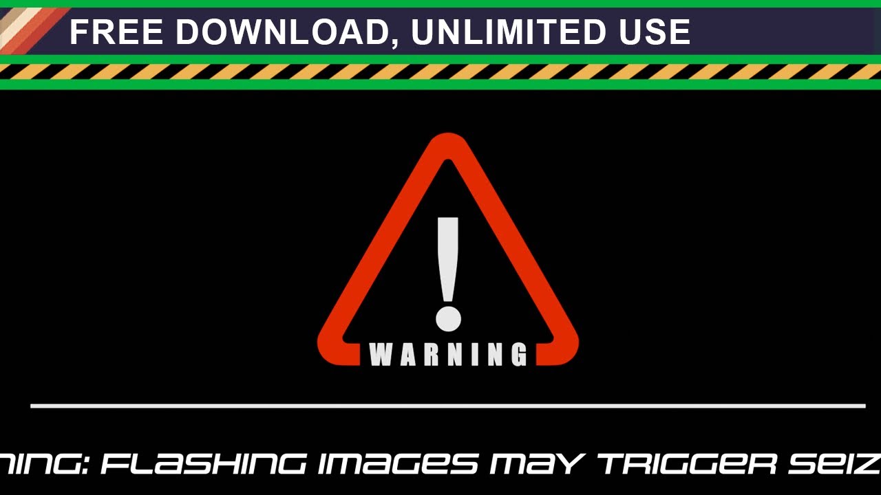 5 Green Screen 4K Free Royalty-Free Animated Warning Messages for Video ...