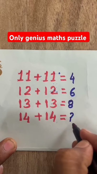 only genius can solve this || maths puzzle #maths #shorts #ytshorts # ...