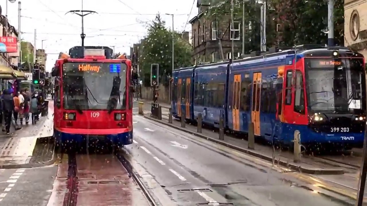 Stagecoach Sheffield SuperTram 109 & Tram-Train 399203 At Hillsborough ...