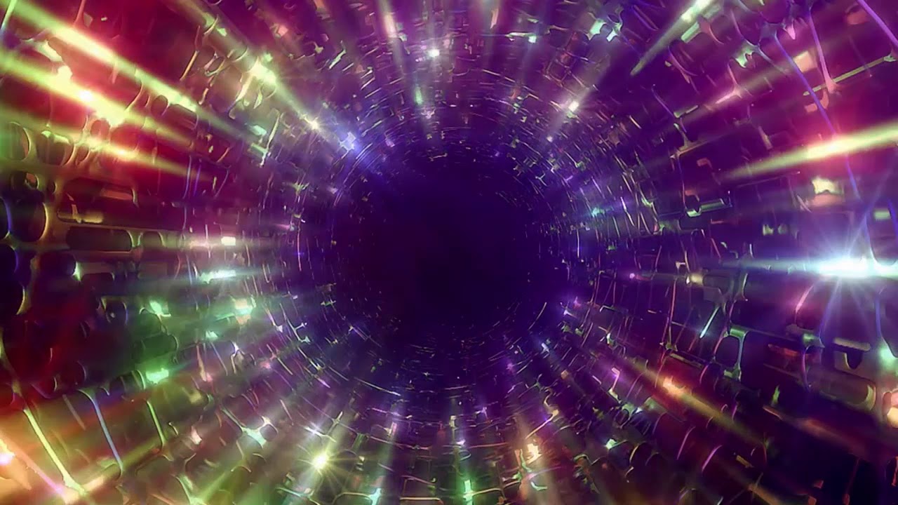 Colorful visual led light loop impact tunnel background effects - YouTube