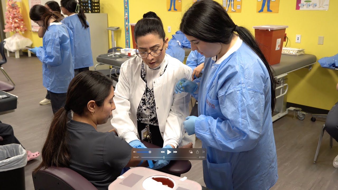 PSJA Collegiate Academics | Phlebotomy Students Practice Venipuncture ...