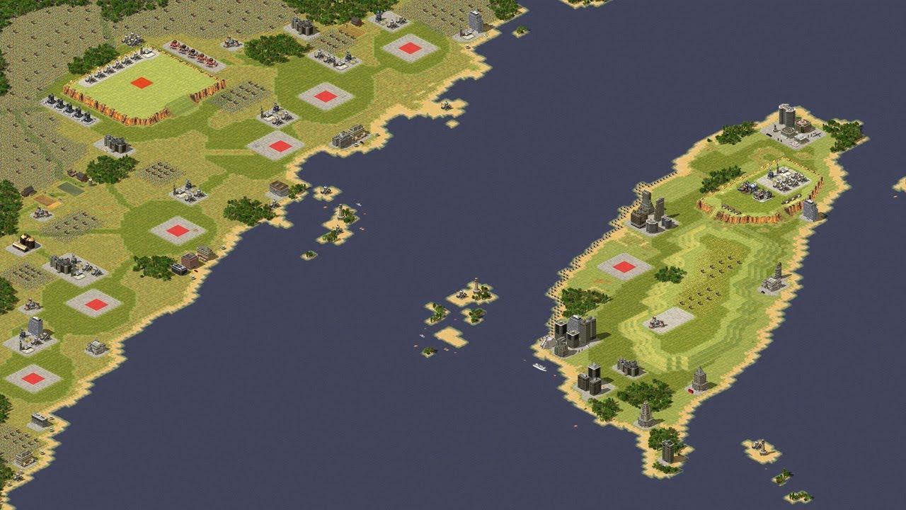 Red Alert 2 | Extra hard AI | 7 vs 1 | formosa island Map | Great ...