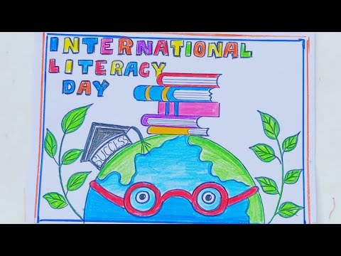 International Literacy day Drawing|World Literacy day Poster|global ...