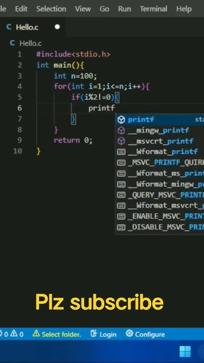 @RKTY510 print odd number in C language - YouTube