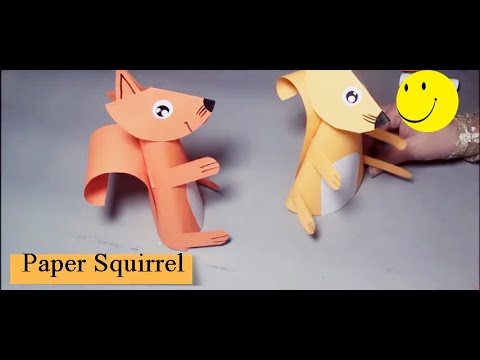 Paper Squirrel Craft |DIY Paper Squirrel - Easy Paper Animal Crafts ...