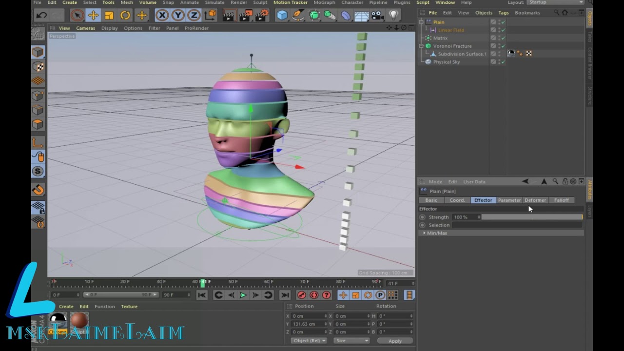 C4d Voronoi Fracture Cinema 4d Tutorial Youtube