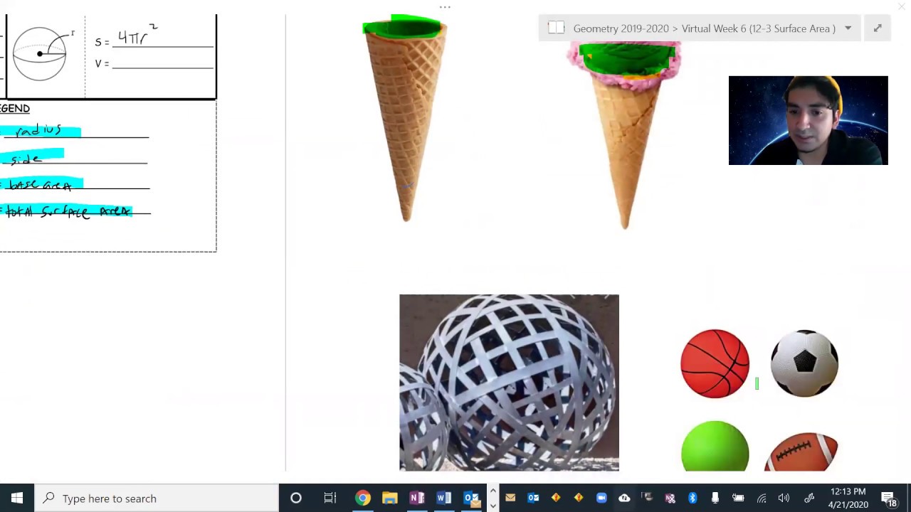 12-3 Surface Area of Cylinders, Cones and Spheres - YouTube