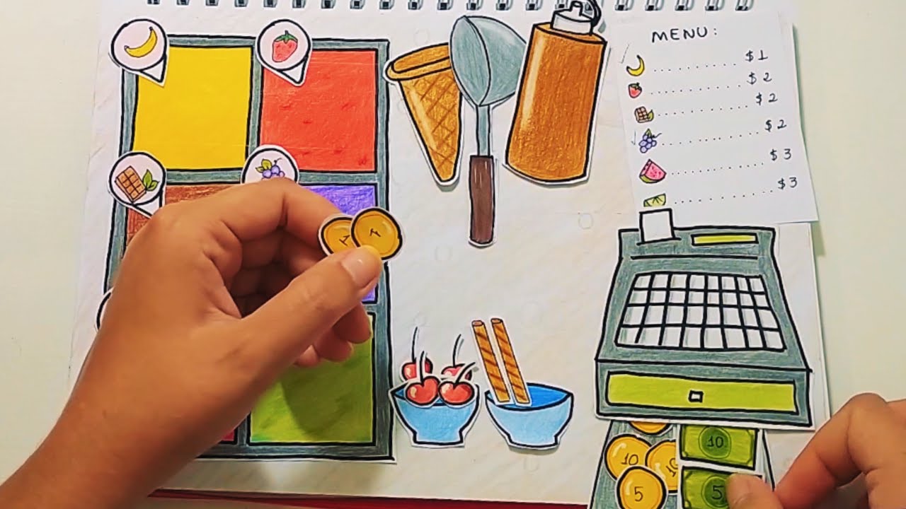 [💸paper diy💸] making food [ASMR] | 종이놀이 | paper play asmr | paper diy ...