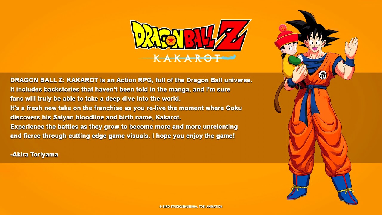 Dragon Ball Z Kakarot: Message from Akira Toriyama - YouTube