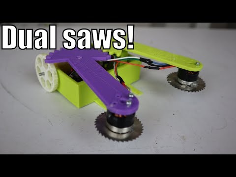 Dual Saw bot Prototype 1 (150g Antweight combat robot) - YouTube