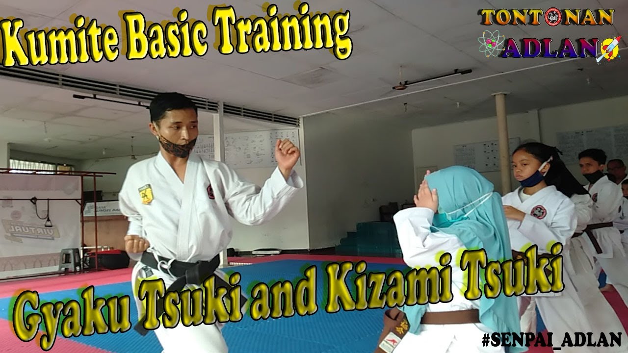 KUMITE BASIC TRAINING GYAKU TSUKI AND KIZAME TSUKI - YouTube