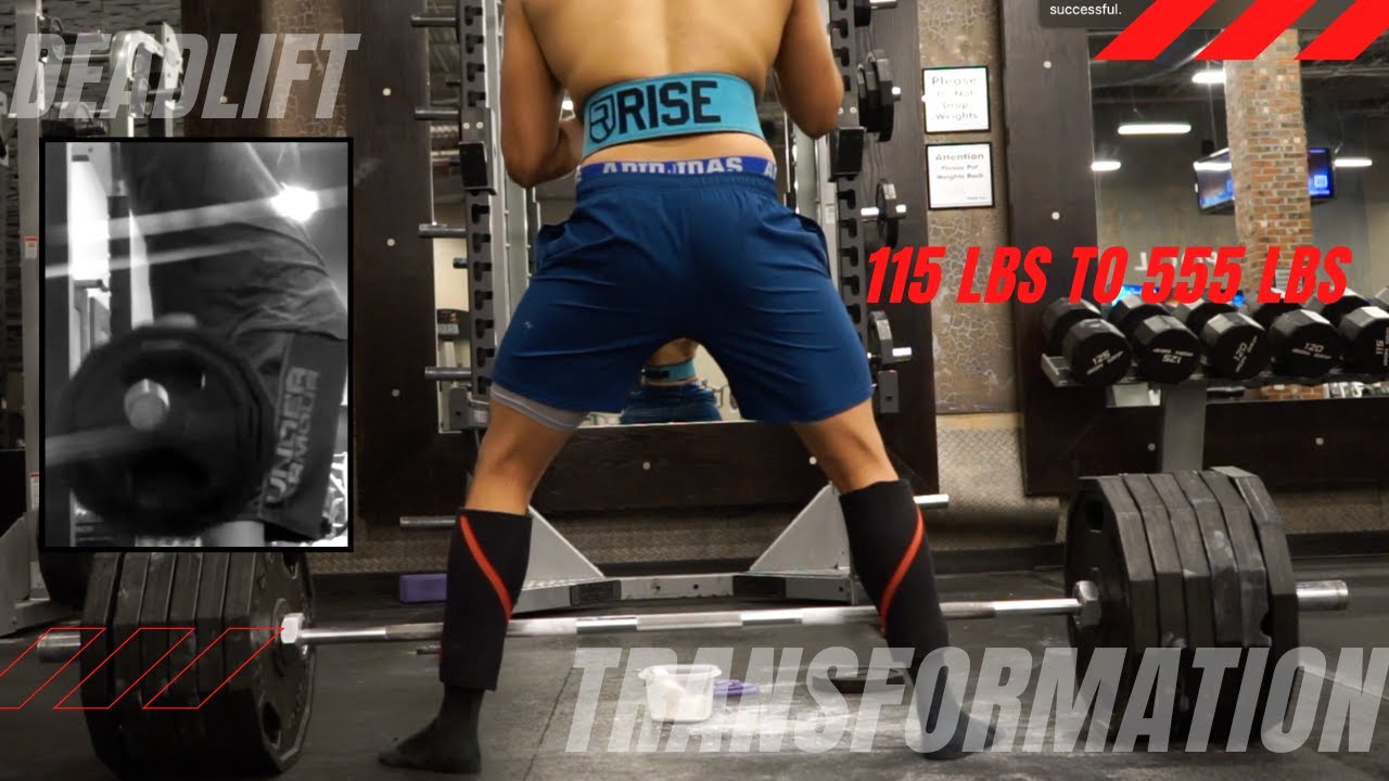 2 YEAR DEADLIFT TRANSFORMATION 115 lbs to 555 lbs (52kg to 251 kg ...