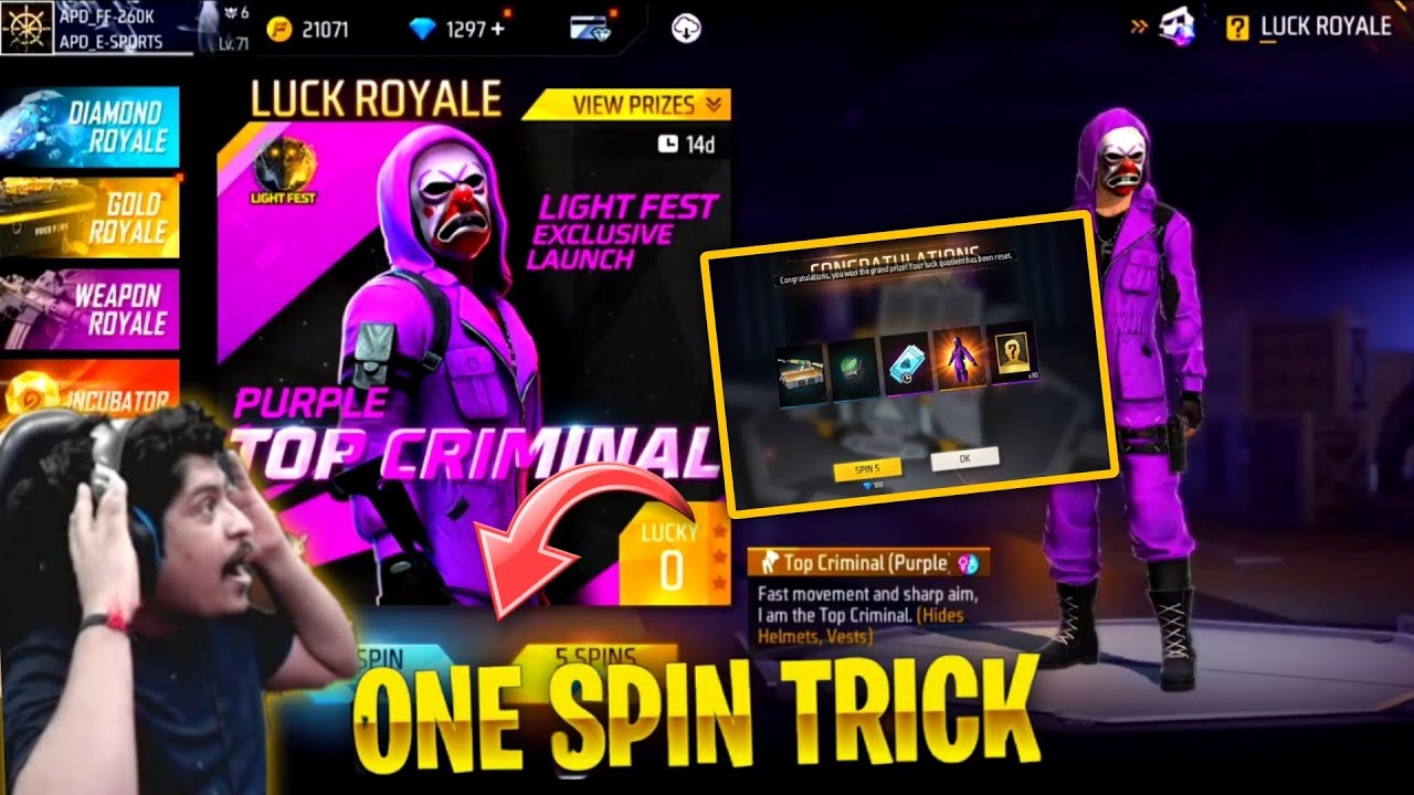CRIMINAL ROYALE FREE FIRE | TOP CRIMINAL RETURN | FREE FIRE NEW EVENT ...