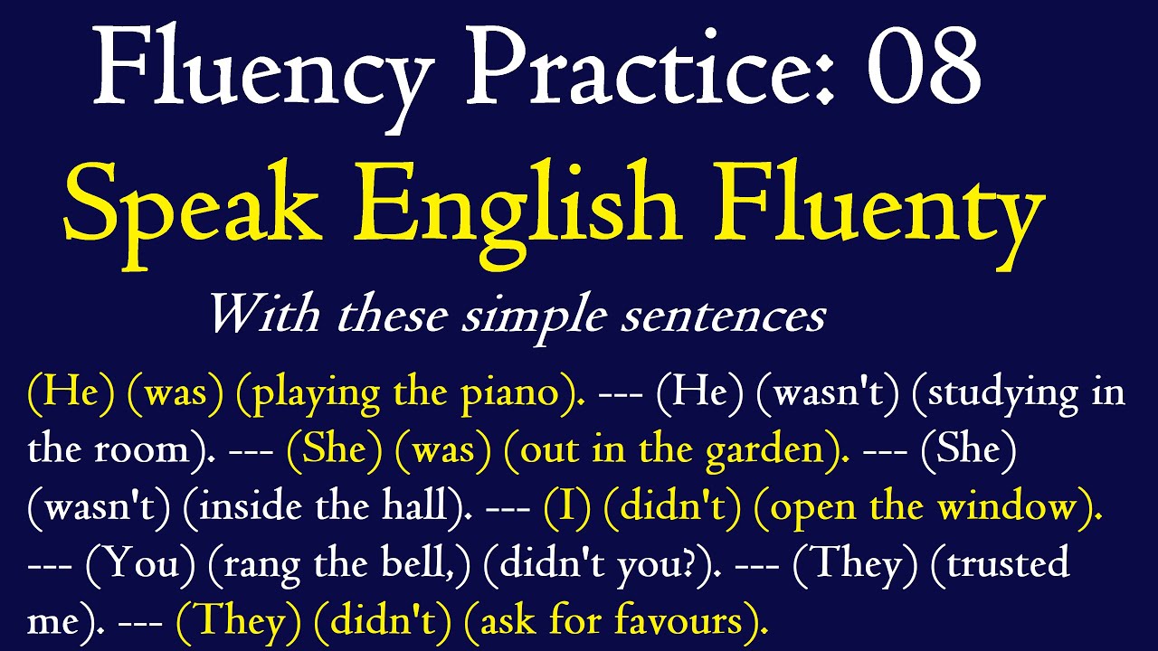 Speak English Fluently with Practice of Simple Sentences | English ...