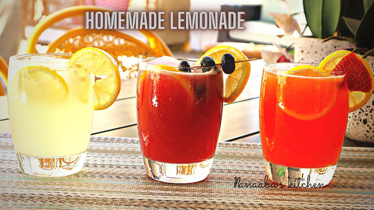3 Easy Homemade Lemonade Recipes - YouTube