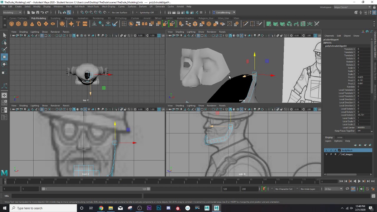Tutorial: Maya Character Modeling: Construction worker from Team ...