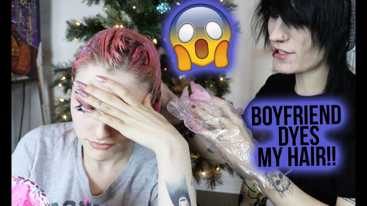 BOYFRIEND DYES MY HAIR | Alex Dorame & Johnnie Guilbert - YouTube