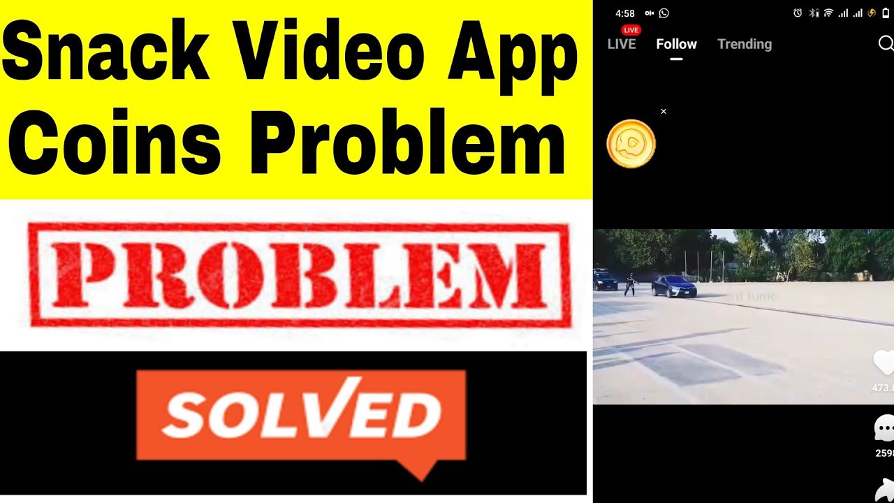 How to Solve Snack Video Coin option not Showing Problem | Snack Video ...