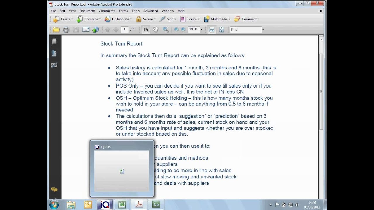 Stock Reports Stock Turn Report 1 Stock Turn Report - YouTube