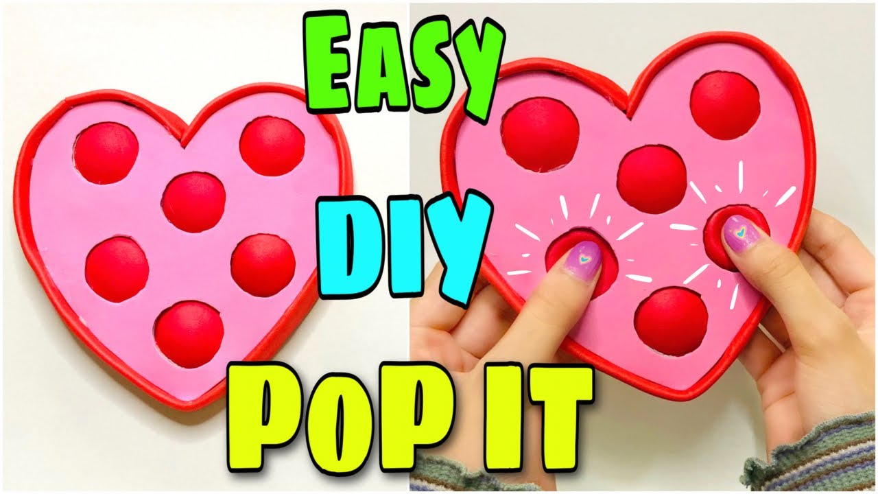 How to Make an Easy DIY Pop It | DIY Heart Pop It | - YouTube
