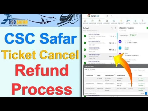 CSC Safar Ticket Cancel Refund kaise milega || CSC Safar Waiting ticket ...