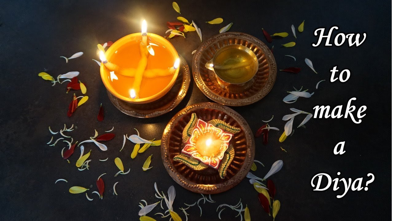 DIY How to make a diya? #Priyaswereld - YouTube