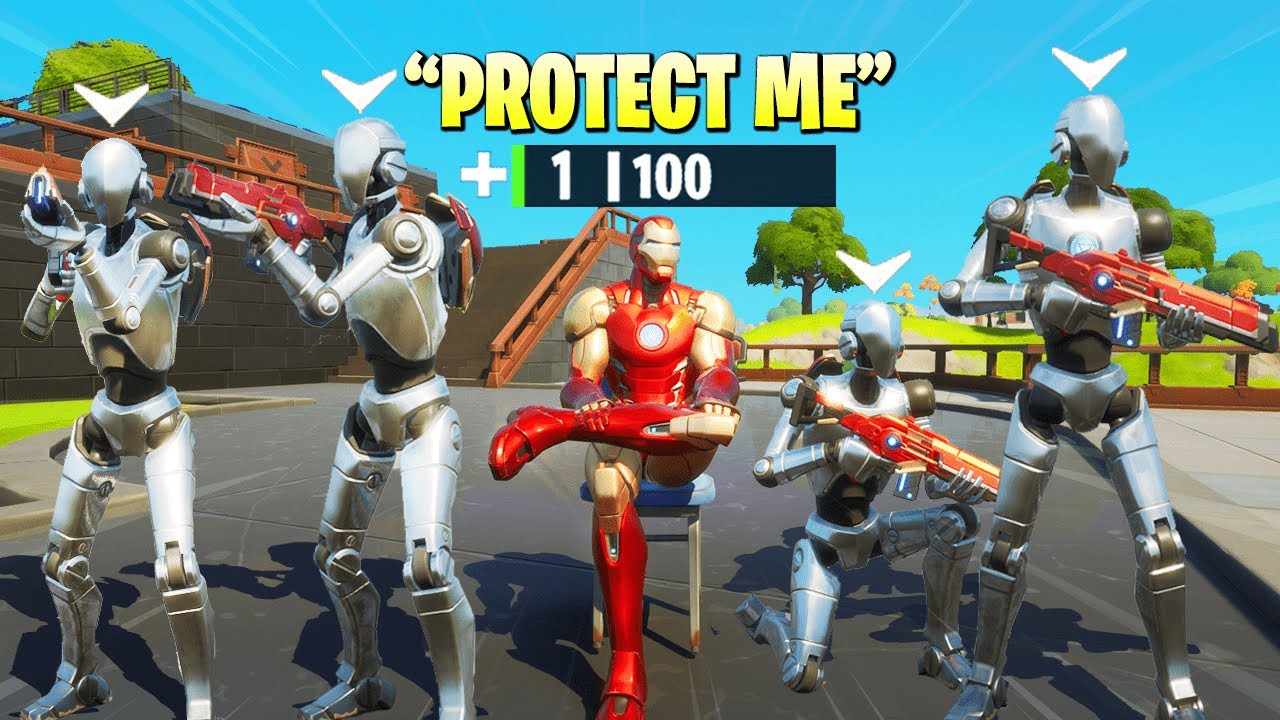 Fortnite Except We Can Only Use STARK ROBOTS - YouTube