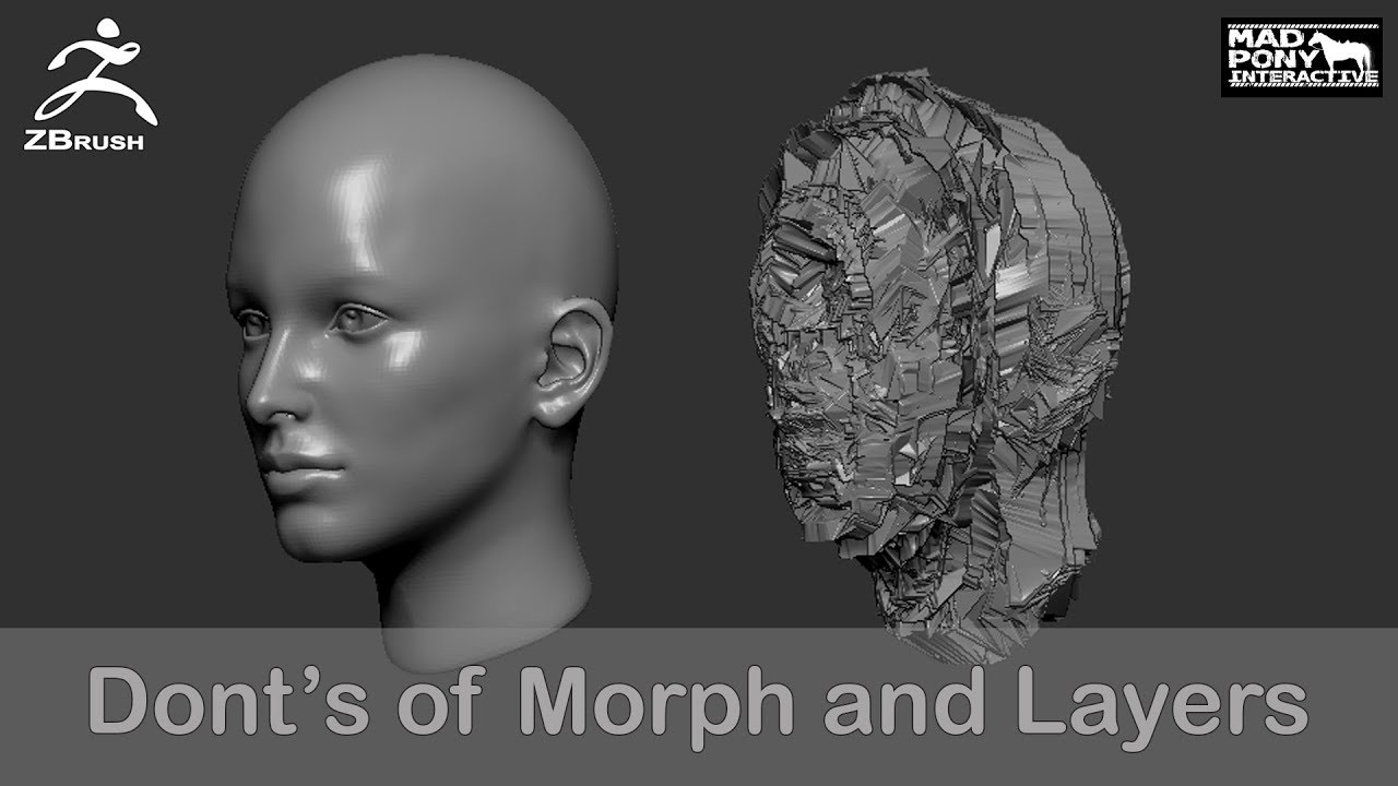 Zbrush - The Don'ts of Morph Target and Layers - YouTube