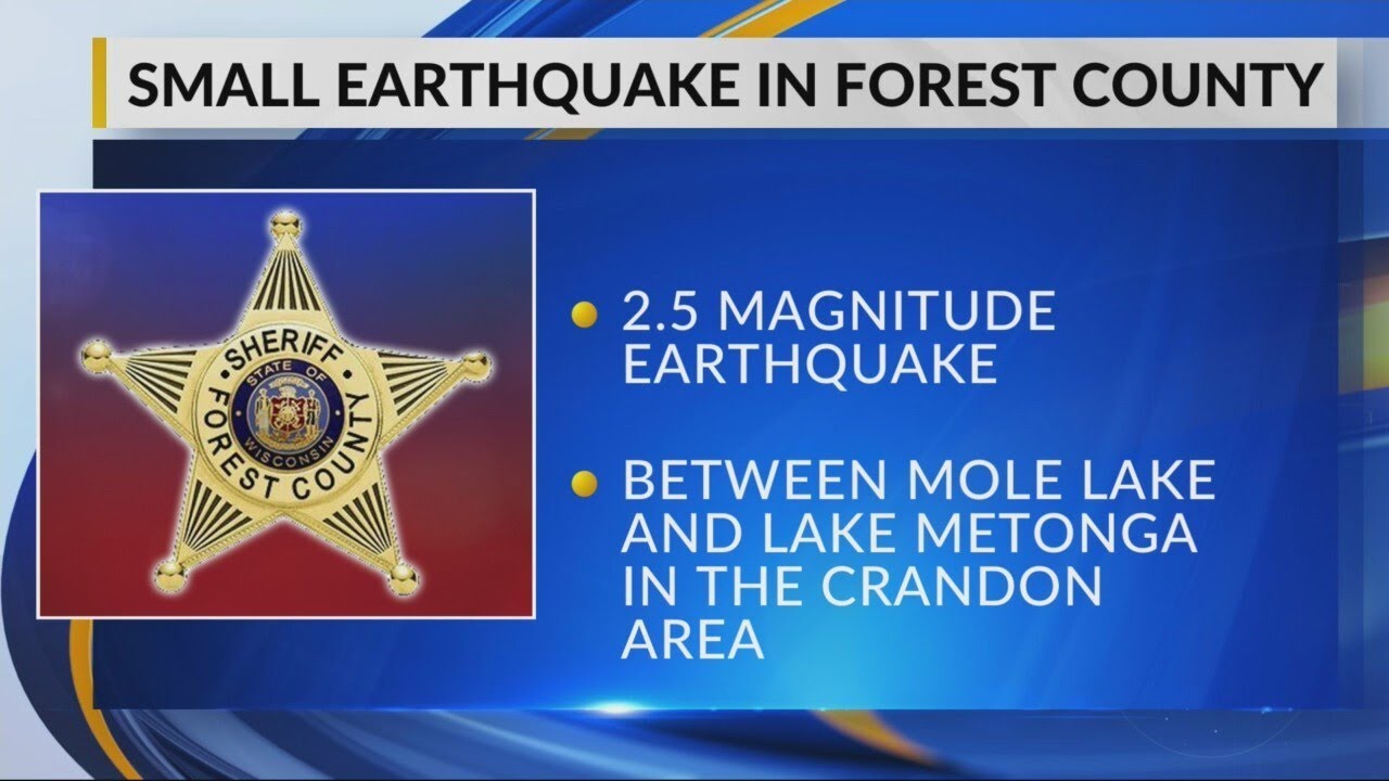Small earthquake detected in Forest County, between Mole Lake and Lake ...