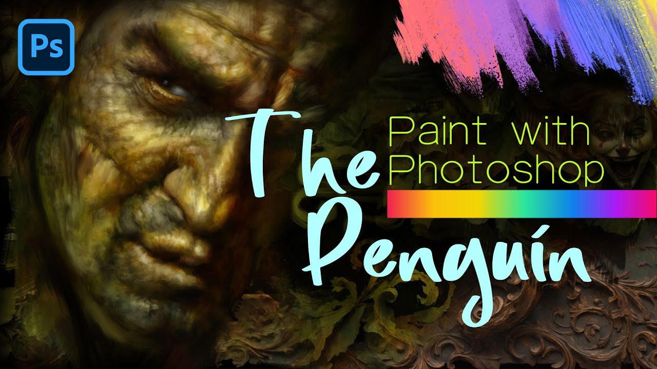 Paint with Photoshop41｜The Penguin｜photoshop drawing｜photoshop digital ...