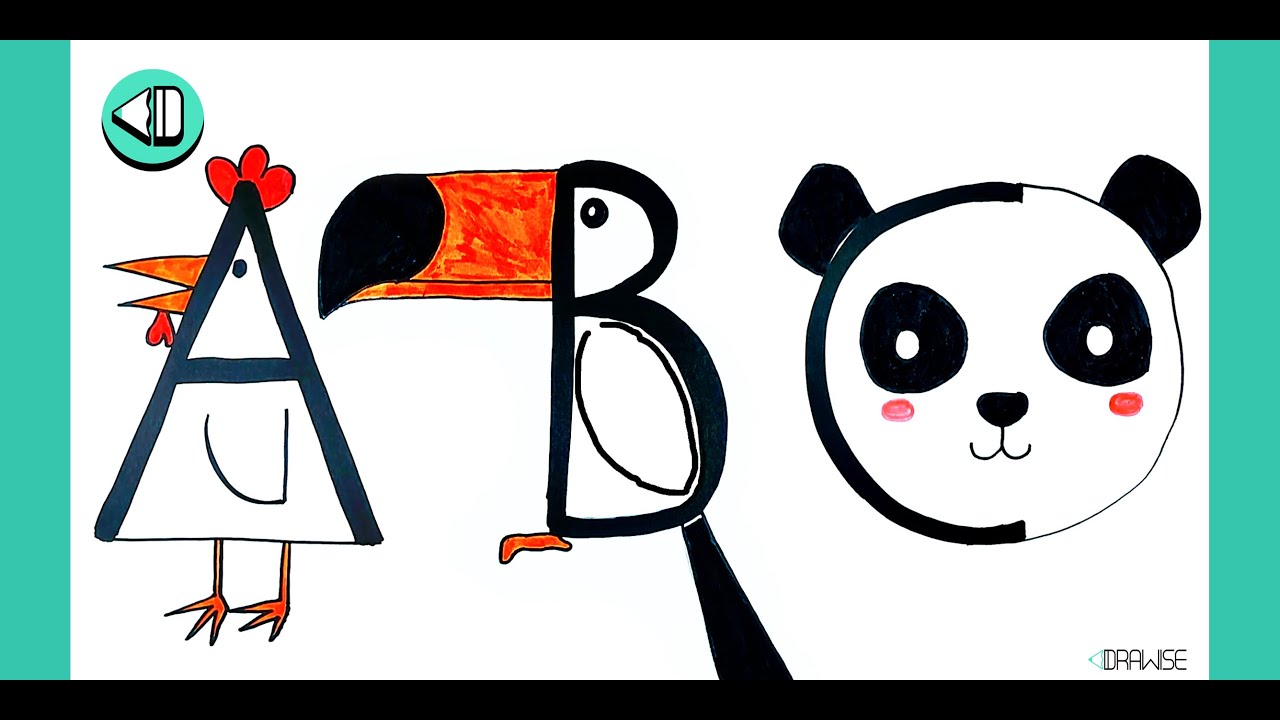 HOW TO DRAW ANIMALS FROM LETTERS A-E Easy & Cute Coronavirus Pastime ...