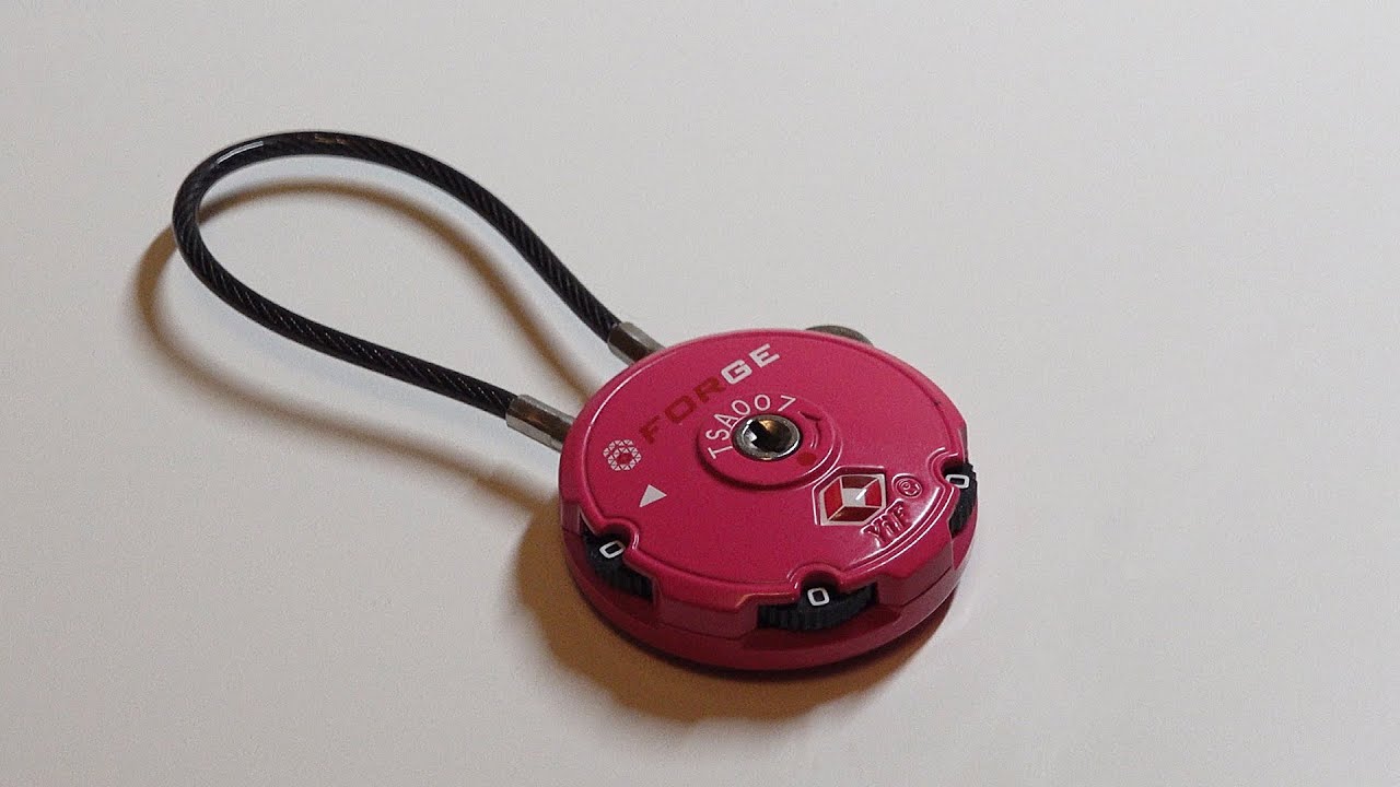 Forge TSA Cable Lock Instructions - YouTube