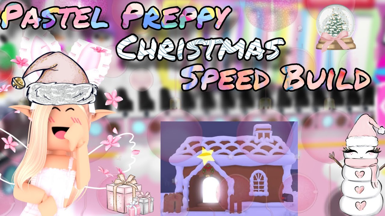 PASTEL PREPPY Christmas SPEED BUILD! 🎄 *Grinding House!* *Gingerbread ...
