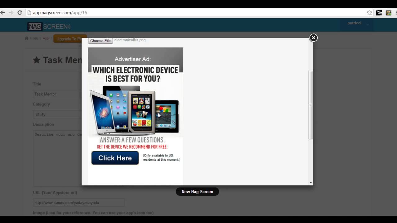 Nag Screen Integration for NagScreen.com - YouTube