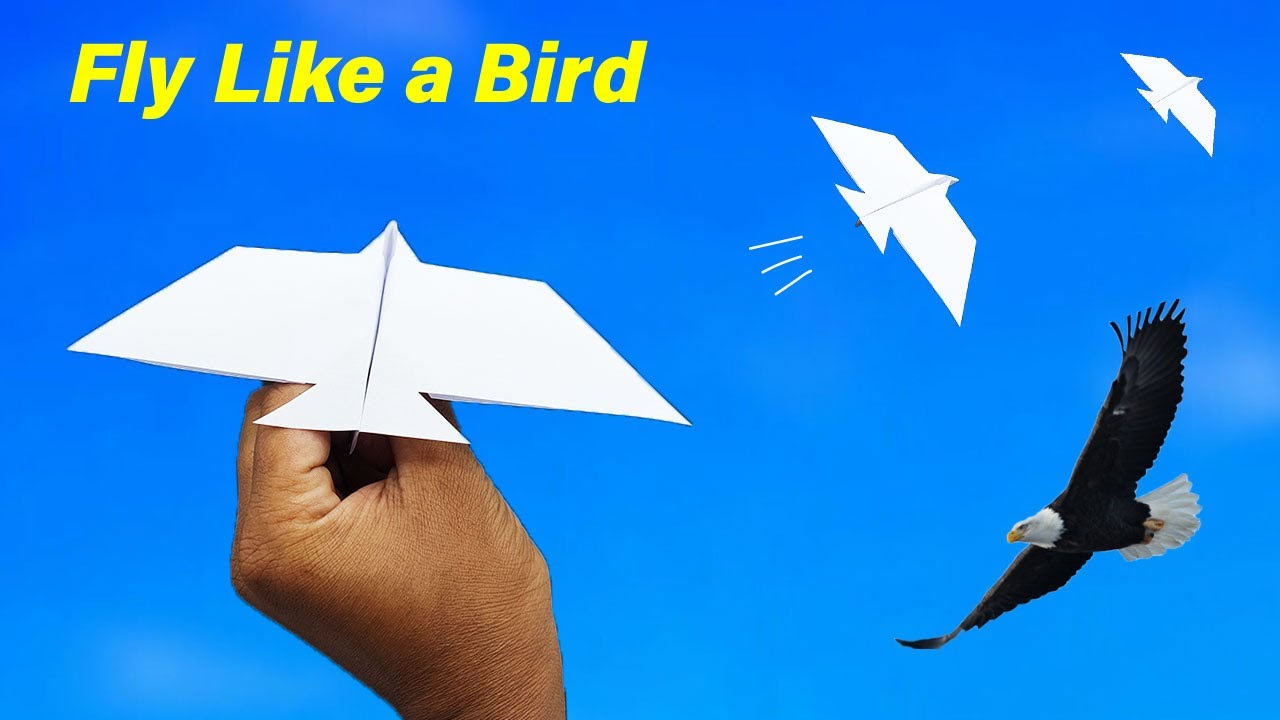 How to Make a Flying Eagle Plane - Best Flying Paper Bird Plane - YouTube