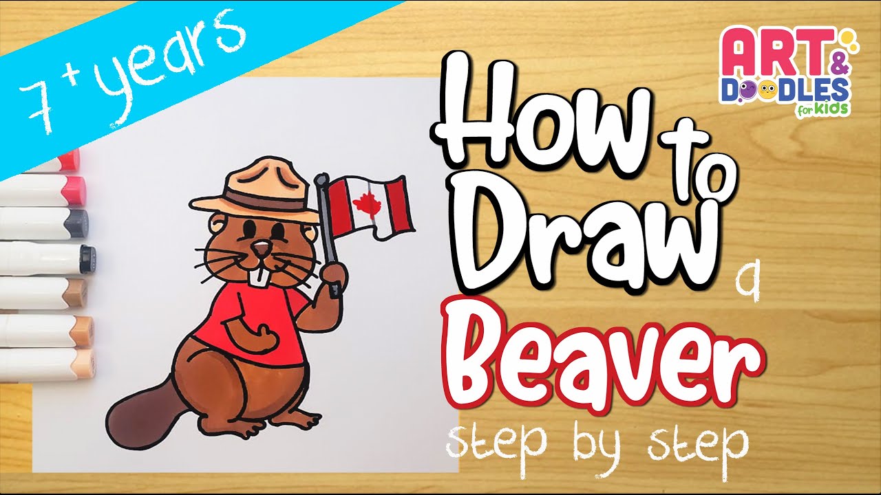 How to draw a BEAVER easy - YouTube